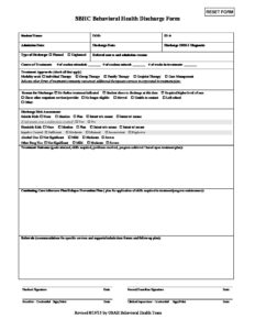 SBHC BH - Discharge Form 2015 2016 fillable (1) - New Mexico Alliance ...