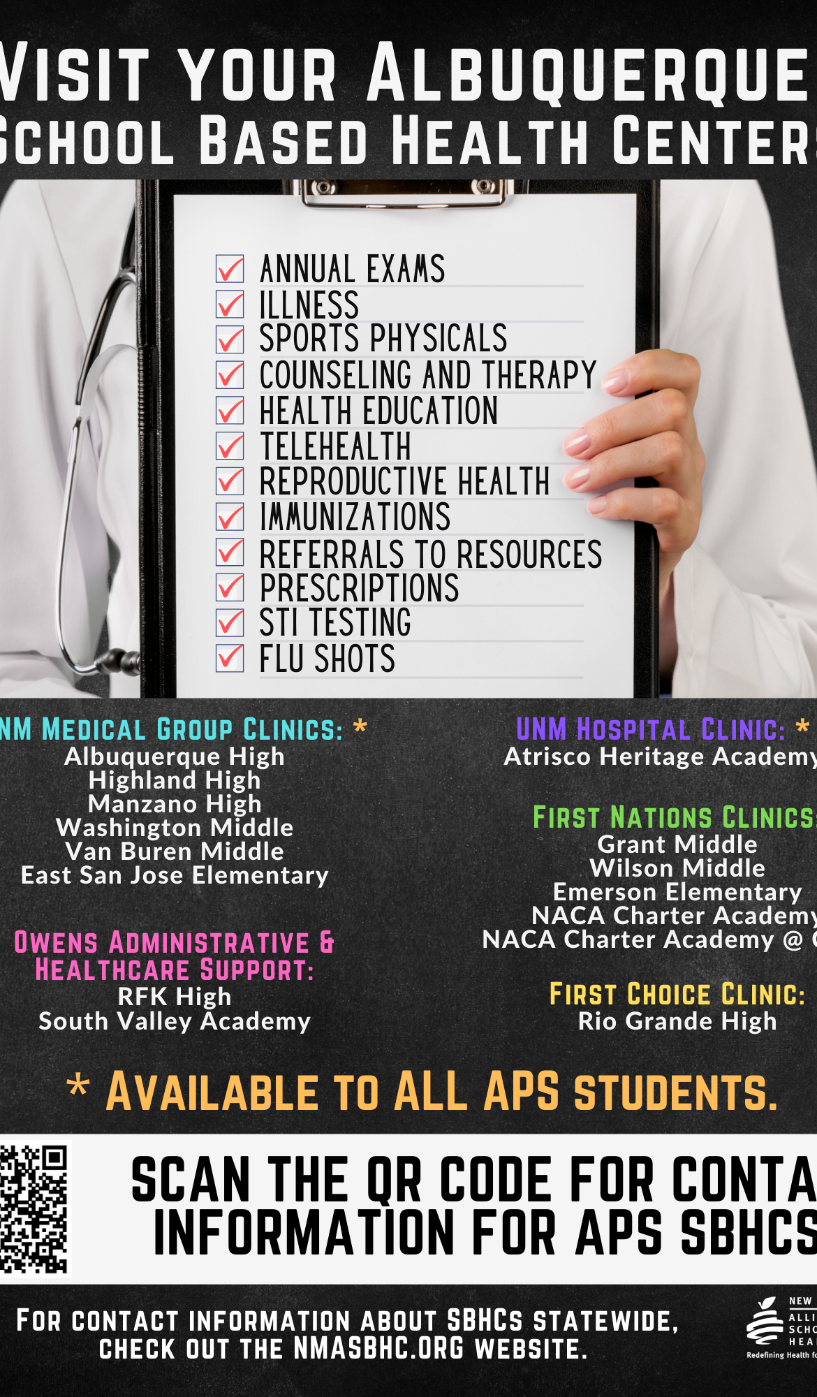 ABQ SBHC Flyers-A - New Mexico Alliance for School-Based Health Care