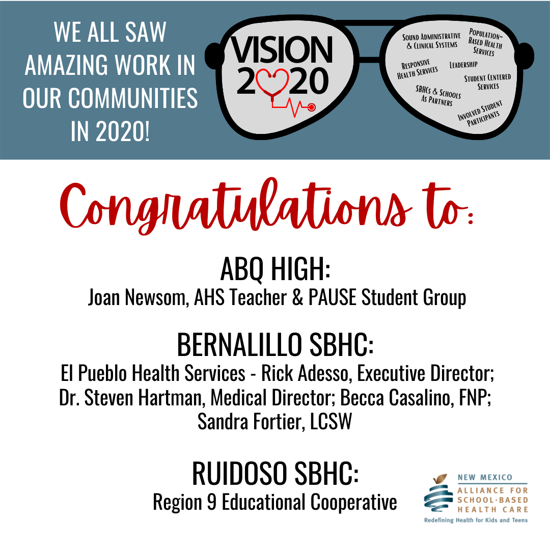 Exemplary SBHC Awards - New Mexico Alliance for School-Based Health Care